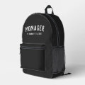 Momager | Modern Mom Manager Kids Names Printed Backpack | Zazzle