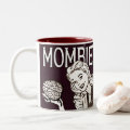 Mombie Retro Zombie Two-Tone Coffee Mug | Zazzle