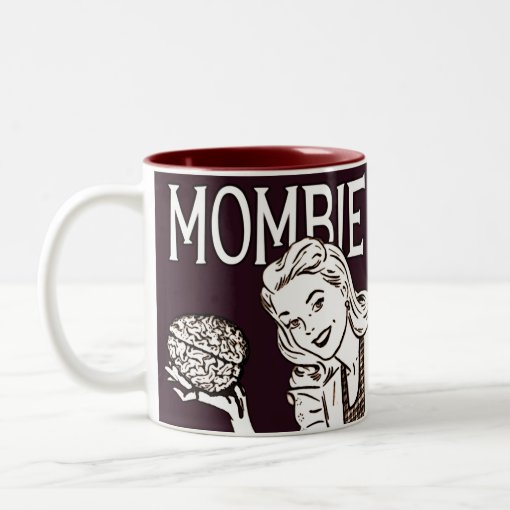 Mombie Retro Zombie Two-Tone Coffee Mug | Zazzle