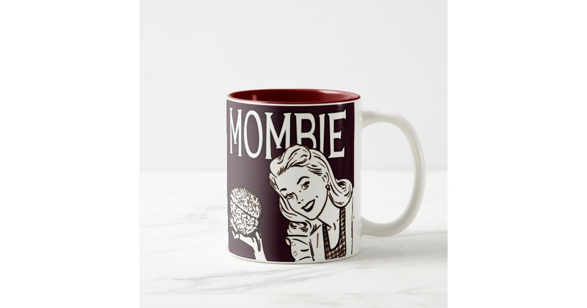 Mombie Retro Zombie Two-Tone Coffee Mug | Zazzle