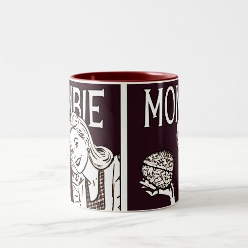 Mombie Retro Zombie Two-Tone Coffee Mug | Zazzle