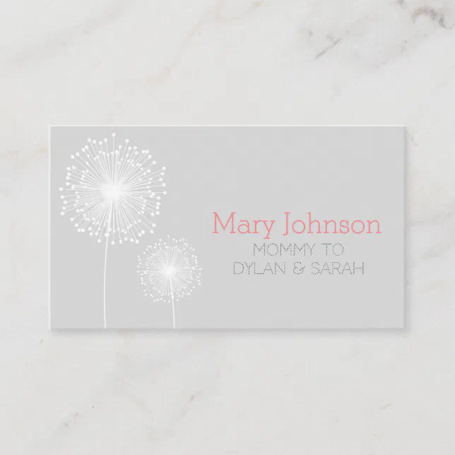 mommy calling card floral flower modern simple | Zazzle