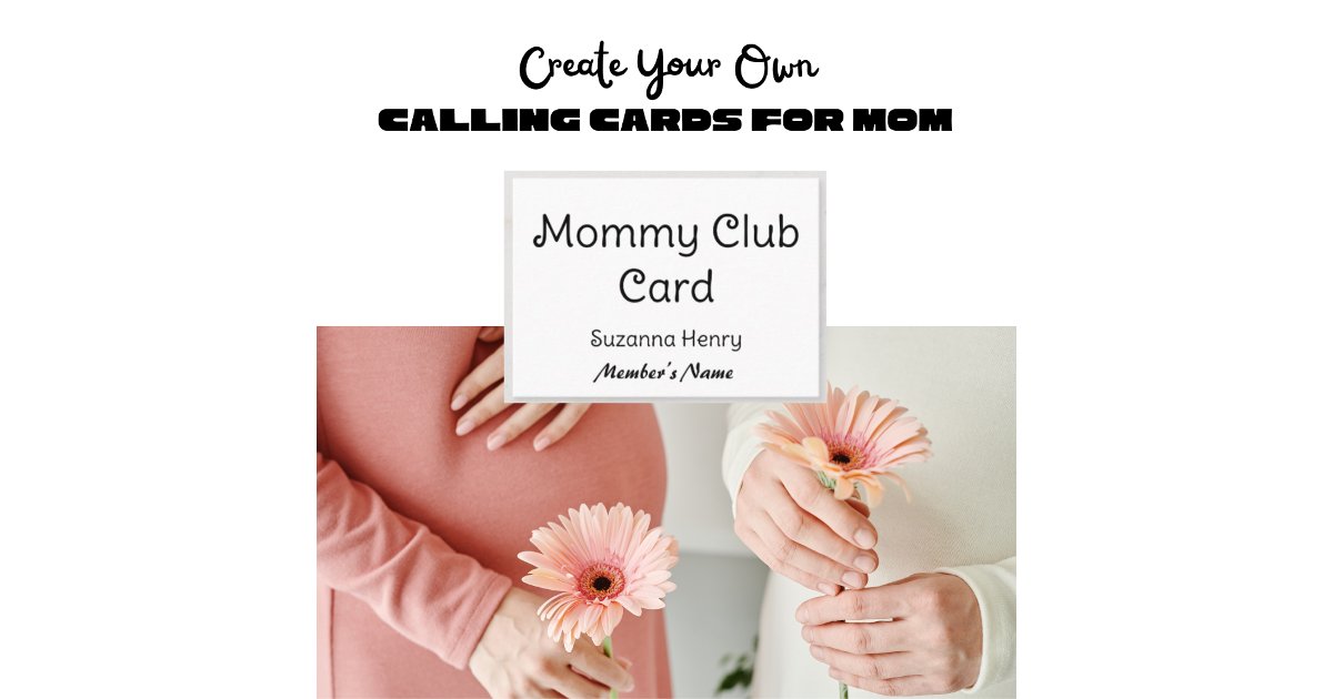 Mommy Club Card Funny Calling Card | Zazzle