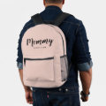 Mommy | Modern Mom Kids Names Blush Pink Printed Backpack | Zazzle