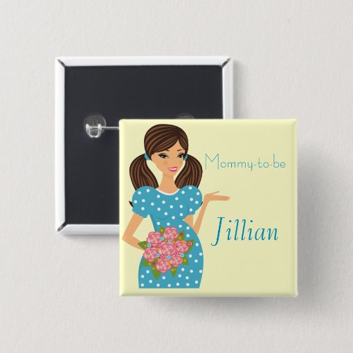 Mommy-to-be baby shower button | Zazzle