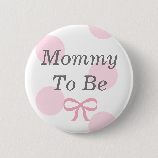 Mommy to Be Pink and White Baby Shower Button | Zazzle.com