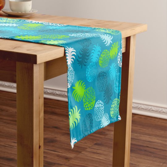 Momona Pineapple Hawaiian Tropical Short Table Runner | Zazzle.com