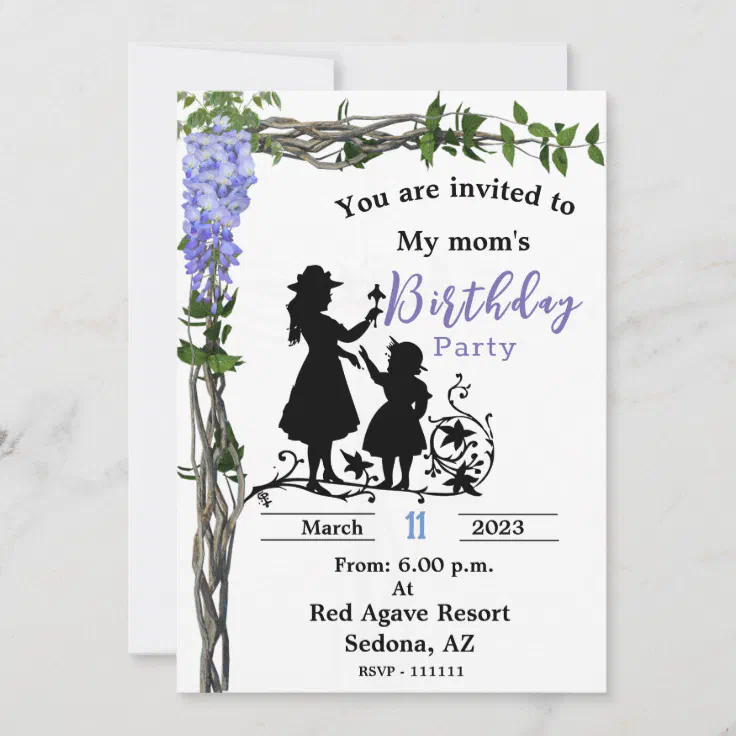 Mom's birthday Invitation | Zazzle
