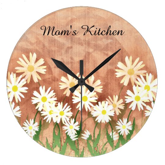 Mom's Daisy Kitchen Clock | Zazzle.com