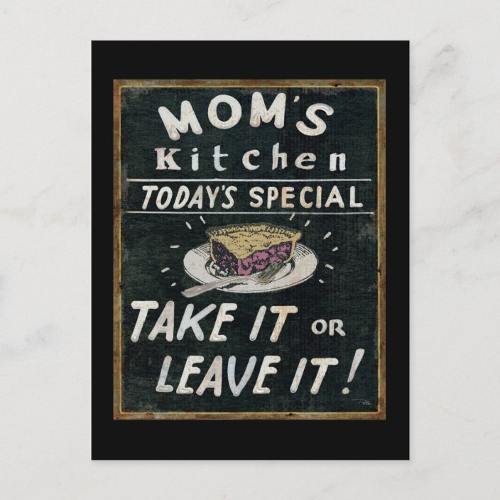 Mom's Kitchen Postcard | Zazzle.com