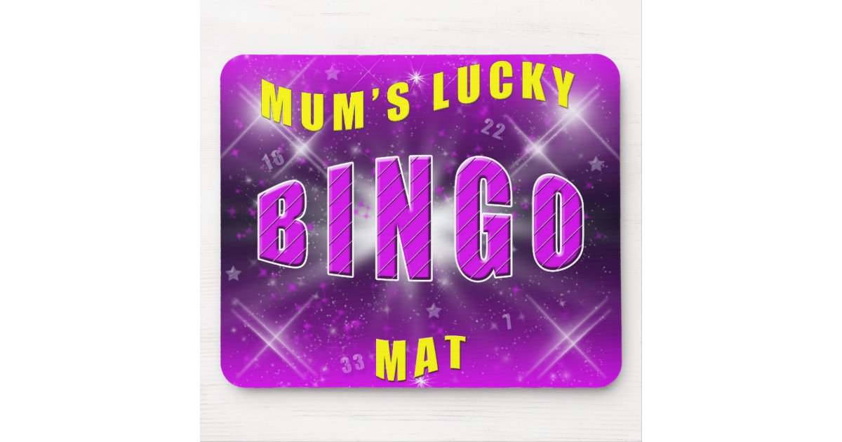 mom's lucky bingo mat mouse pad | Zazzle