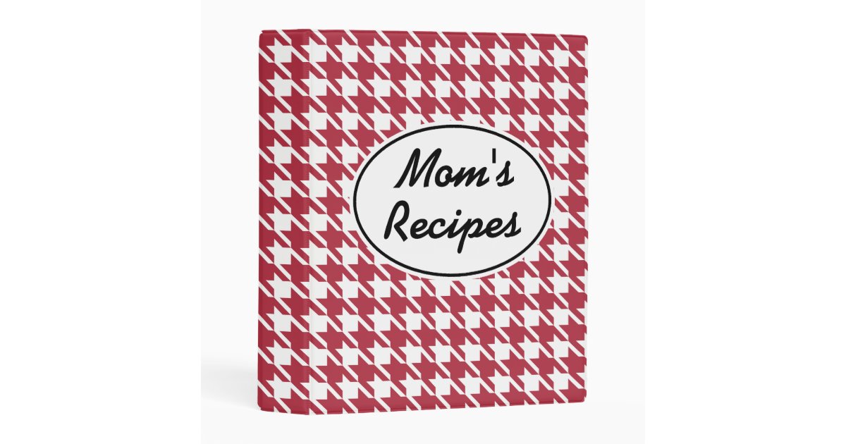 Mom's Recipes Small Recipe Organizer Binder Gift | Zazzle