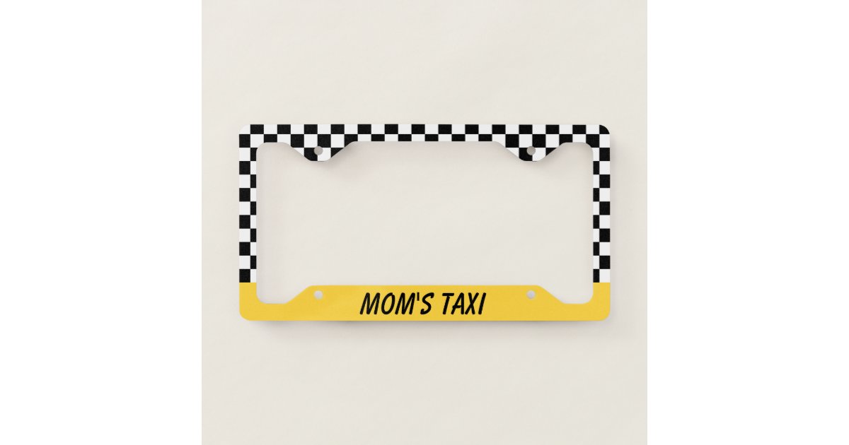 Mom's Taxi Car Auto License Plate Frame Gift | Zazzle