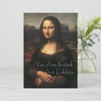 Mona Lisa Art Exhibits Invitations | Zazzle