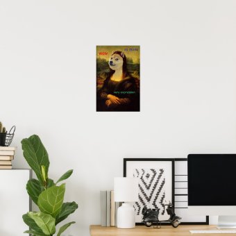 Mona Lisa Artistic Doge Poster | Zazzle