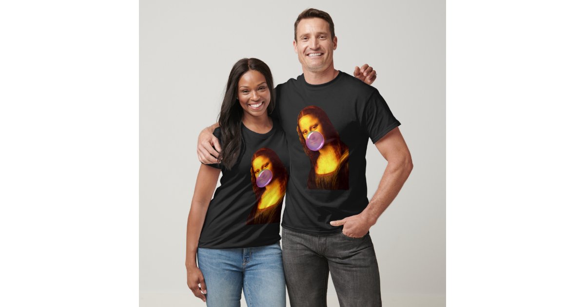 Mona Lisa Chewing gum Bubble T-Shirt | Zazzle