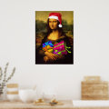 Mona Lisa Comes As Santa Claus Poster | Zazzle