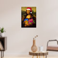Mona Lisa Comes As Santa Claus Poster | Zazzle