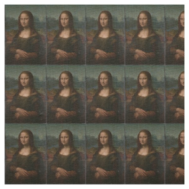 Mona Lisa Fabric | Zazzle