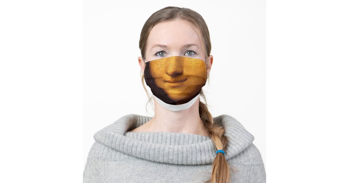Mona Lisa face mask | Zazzle