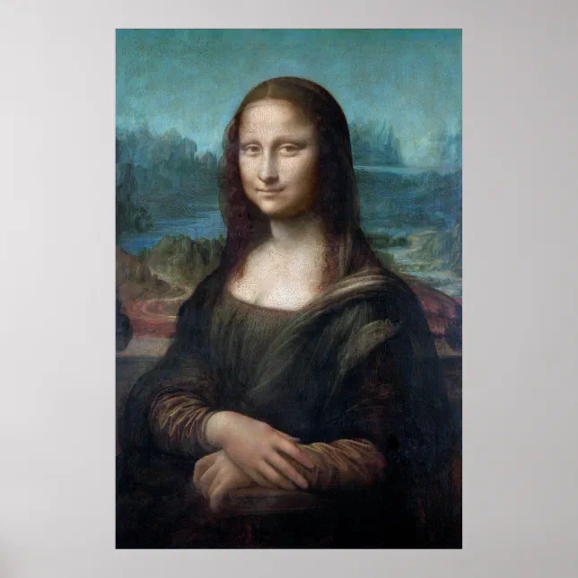 Mona Lisa Famous Visual Arts Leonardo da Vinci Pai Poster | Zazzle