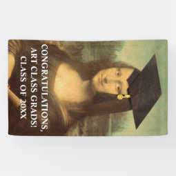 Mona Lisa Graduation Banner | Zazzle