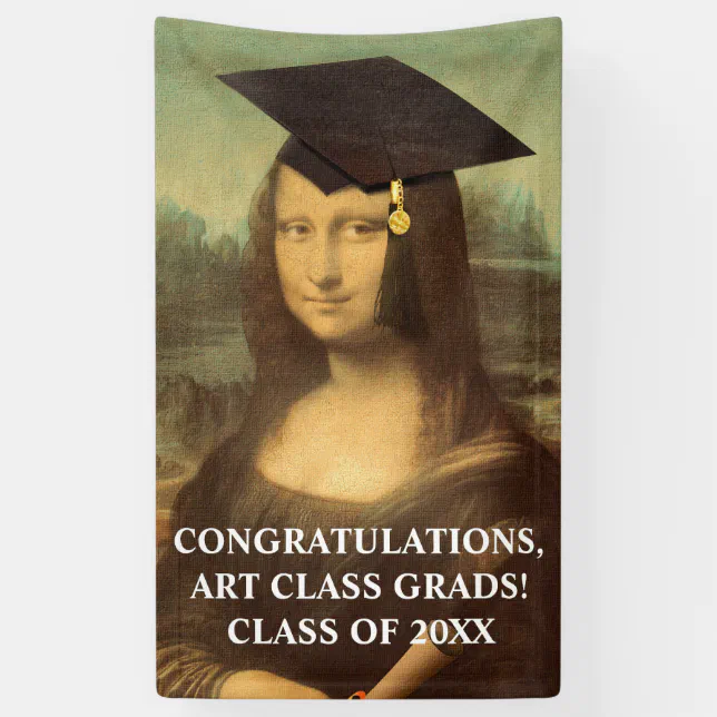 Mona Lisa Graduation Banner | Zazzle