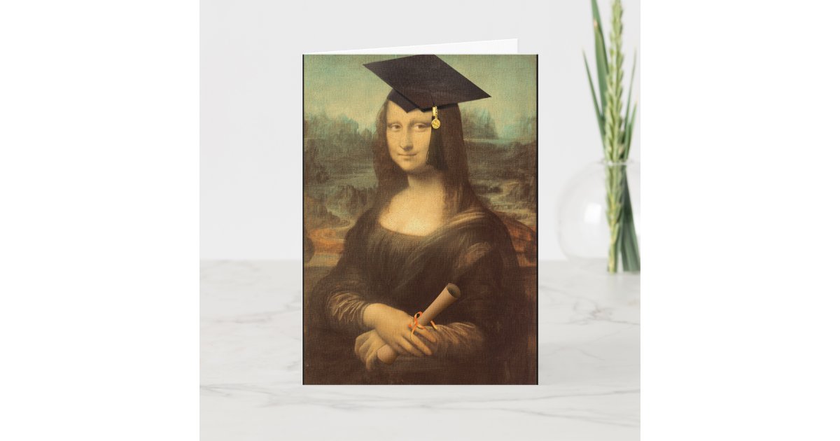 Mona Lisa Graduation Card | Zazzle