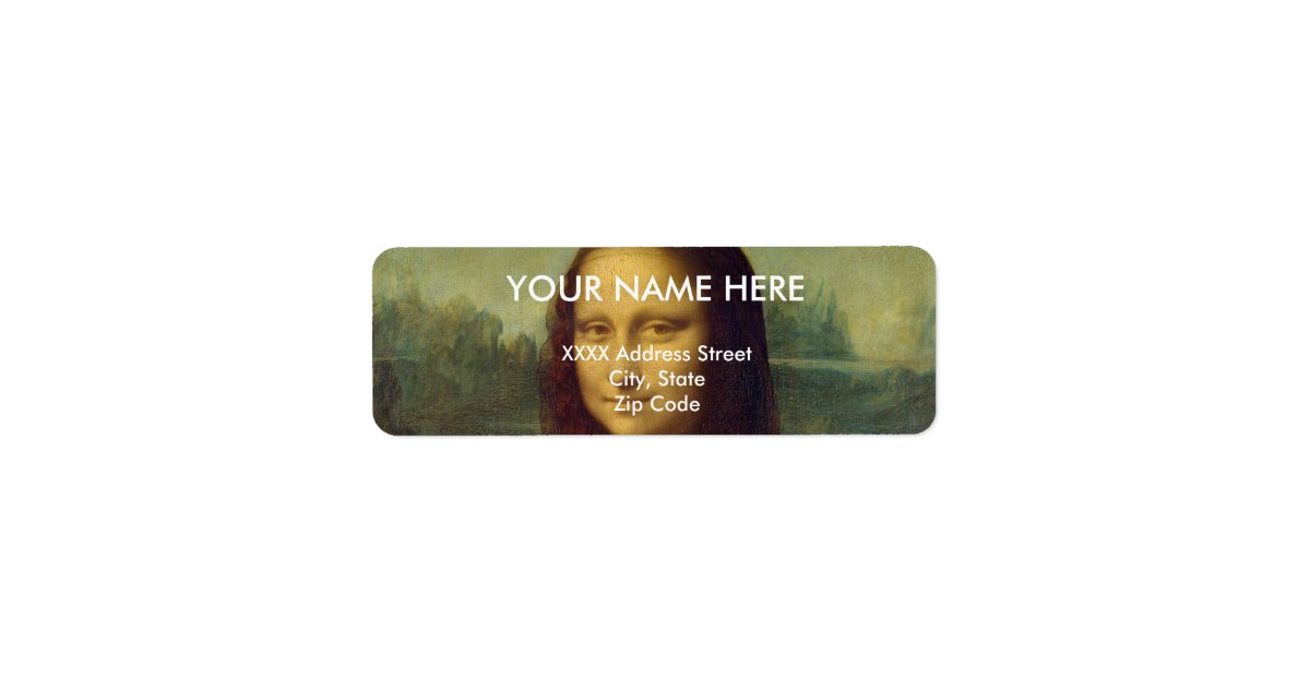 Mona Lisa Label | Zazzle