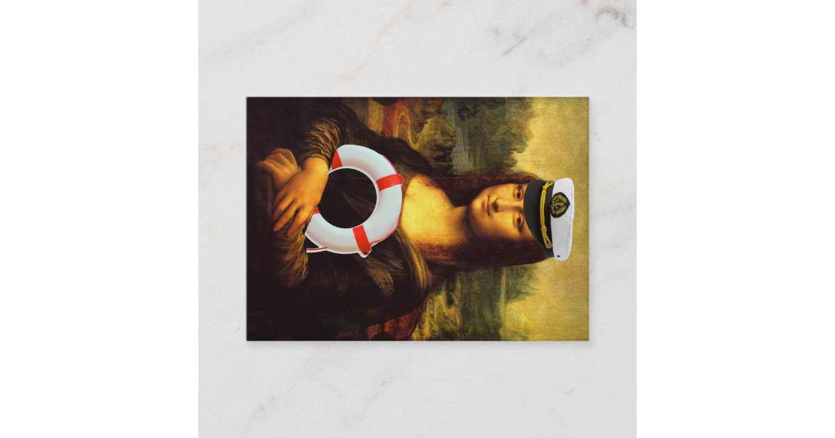 Mona Lisa Loves Boats Business Card | Zazzle