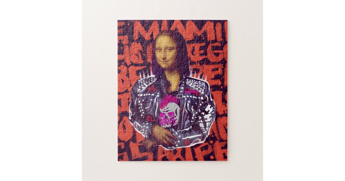Mona Lisa Punk Art Jigsaw Puzzle | Zazzle
