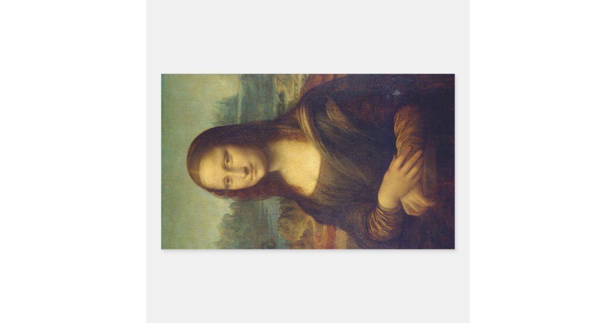 Mona Lisa Rectangle Sticker | Zazzle