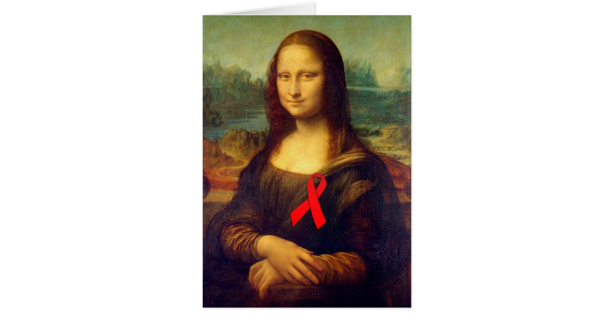 Mona Lisa Red Ribbon | Zazzle