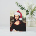 Mona Lisa Santa Hat Christmas Invitation | Zazzle