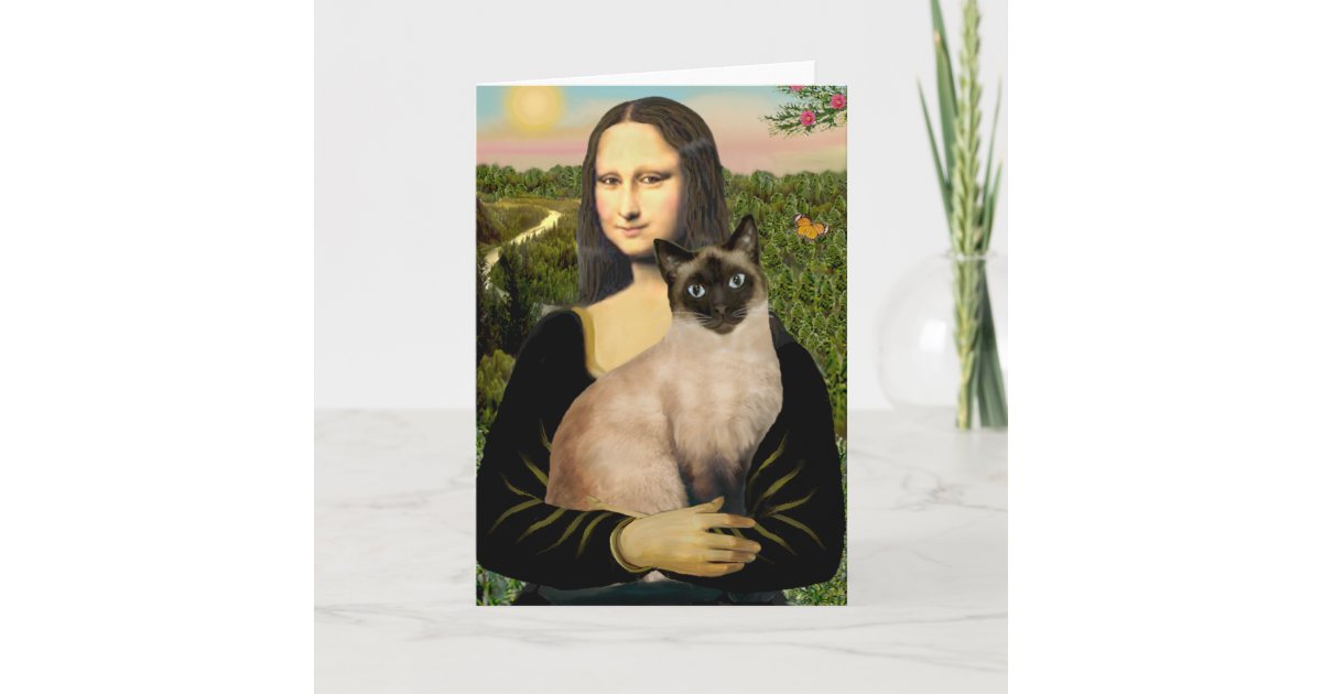 Mona Lisa - Seal Point Siamese cat Card | Zazzle