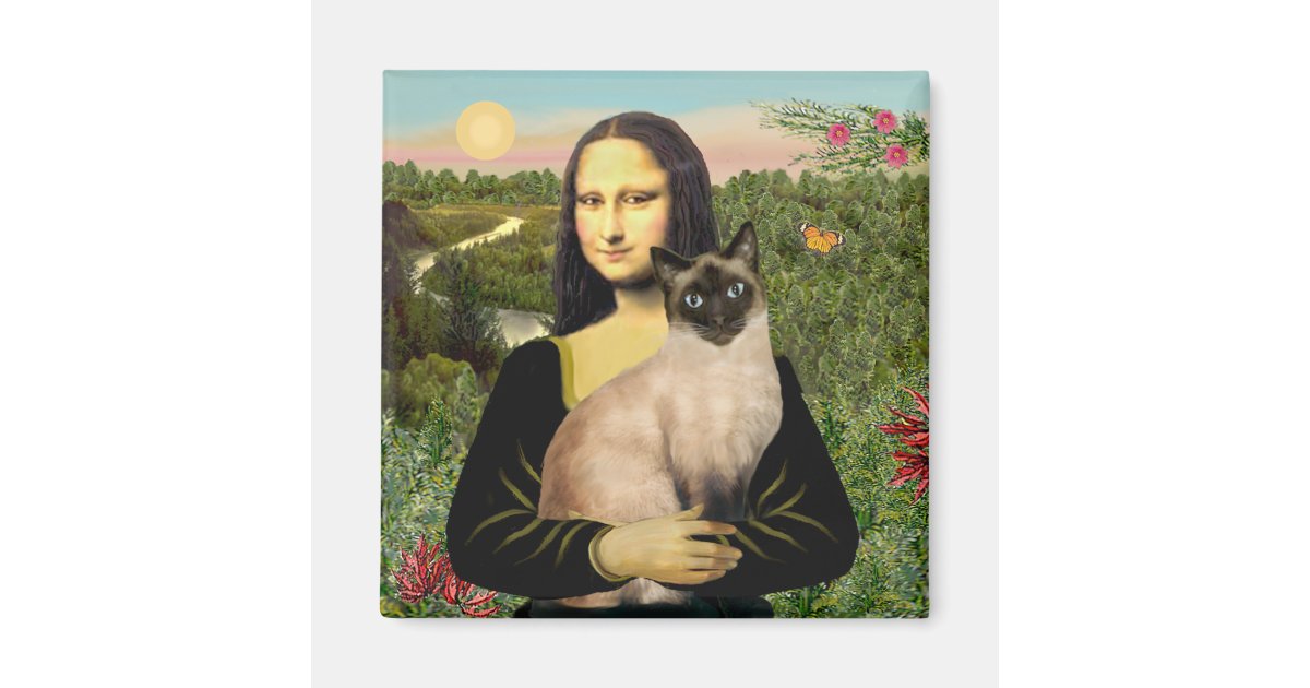 Mona Lisa - Seal Point Siamese cat Magnet | Zazzle