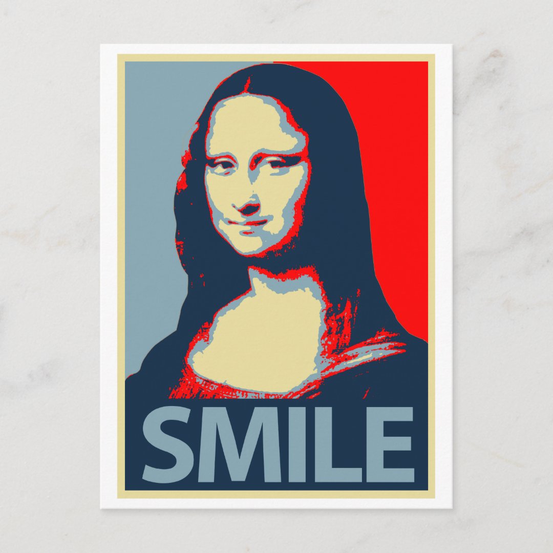 Mona Lisa Smile Postcard | Zazzle