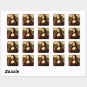 Mona Lisa Square Sticker | Zazzle