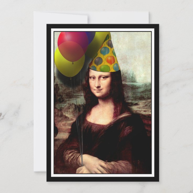 Mona Lisa - The Birthday Girl Invitation | Zazzle