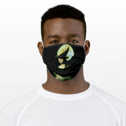 Mona Lisa Witch Halloween Adult Cloth Face Mask | Zazzle