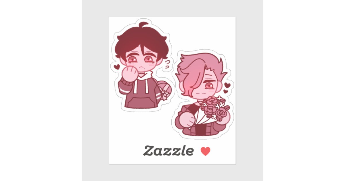 Monaco and Nikolai's Valentines Sticker | Zazzle