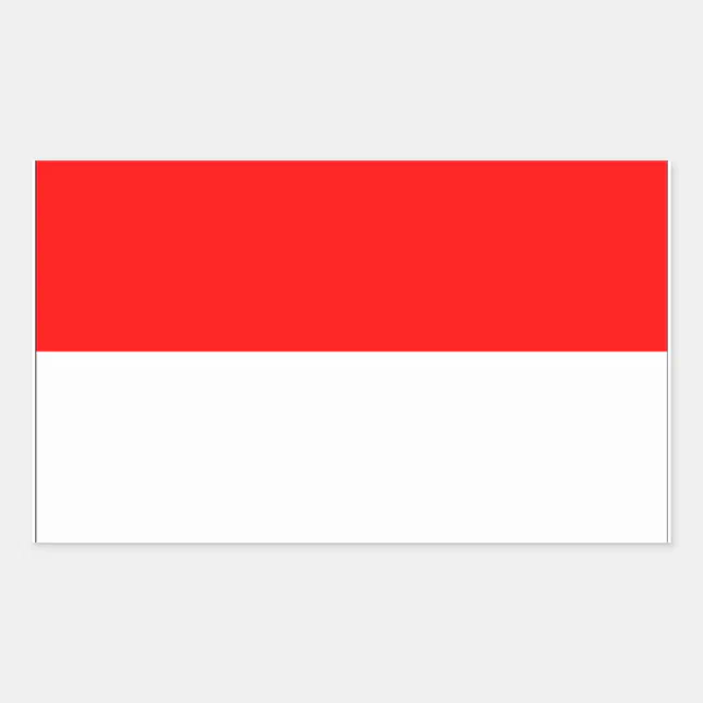 Monaco Flag Rectangular Sticker | Zazzle