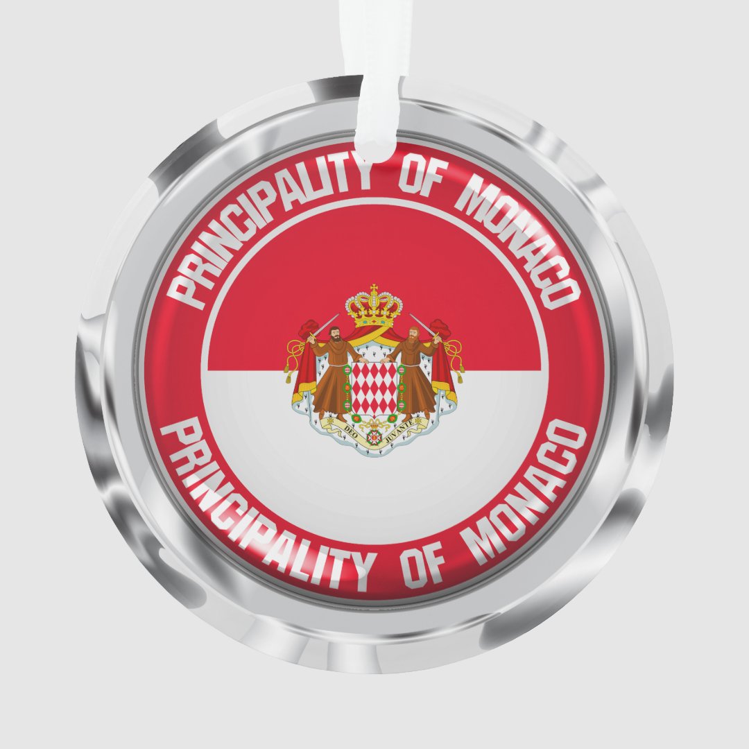 Monaco Round Emblem Ornament | Zazzle