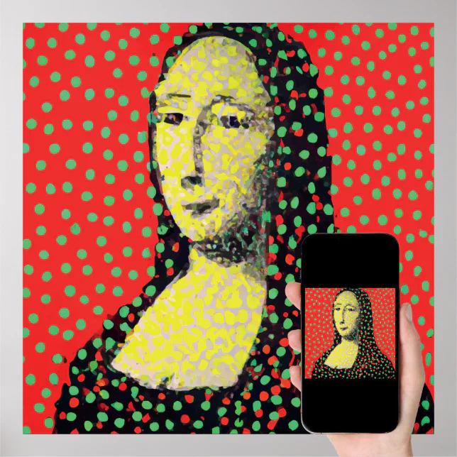 Monalisa Pop Dot Art Poster | Zazzle