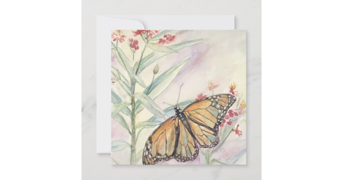 Monarch and Milkweed Invitation | Zazzle