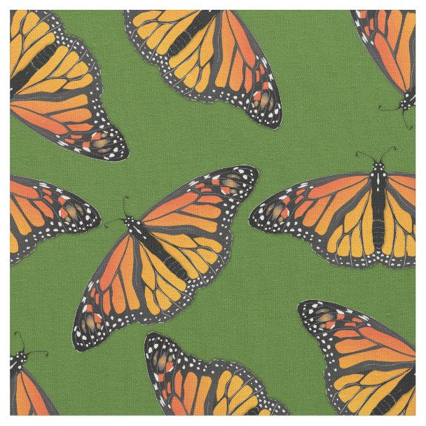 Monarch Butterfly Fabric | Zazzle