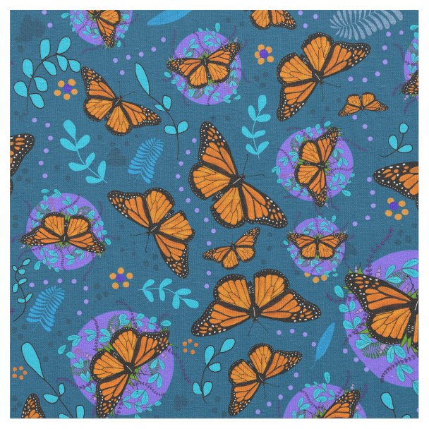 Monarch Butterfly Fabric | Zazzle