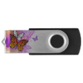 Monarch Butterflies on Purple Background Flash Drive | Zazzle