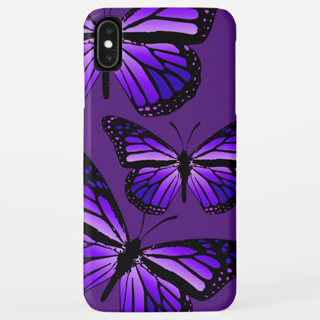 Monarch Butterflies on Purple Case-Mate iPhone Case | Zazzle
