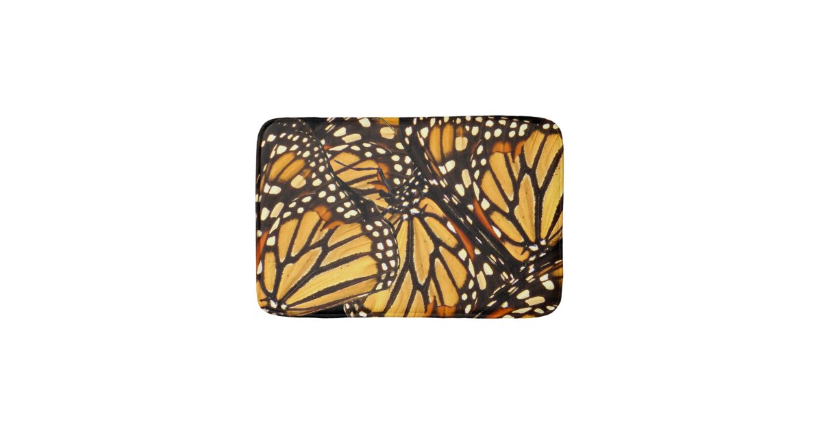 Monarch Butterfly Abstract Bath Mats | Zazzle
